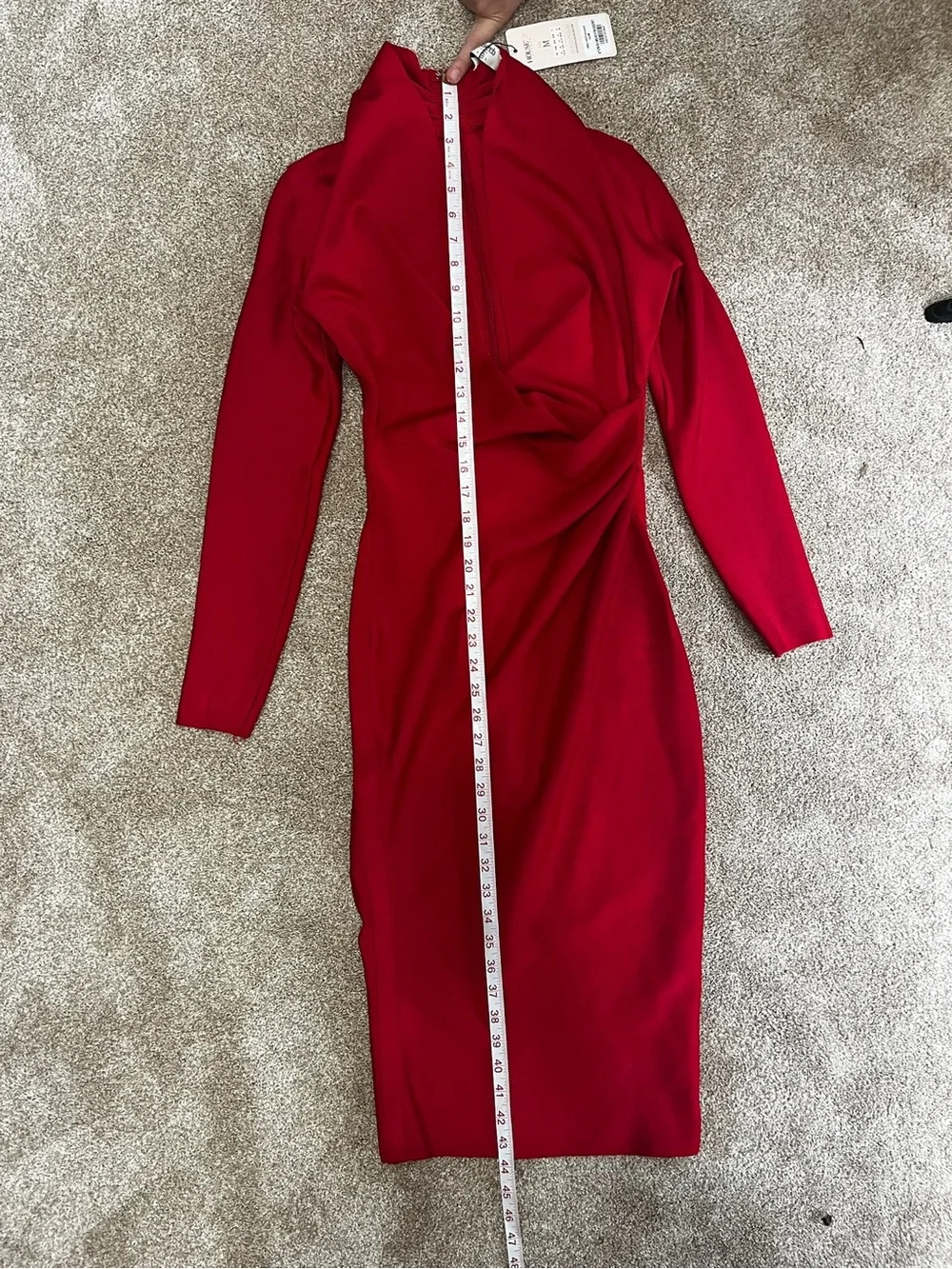 House of CB | Dresses | Nwt House Of Cb Francesca Red Draped Bandage ...